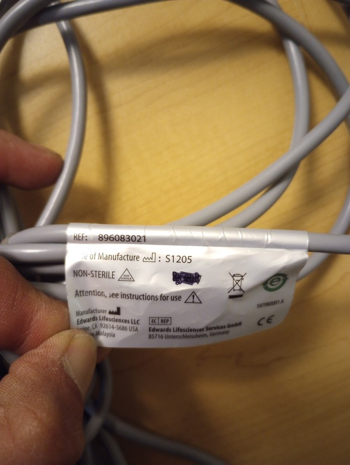 Edwards Lifesciences Baxter PX1800 TruWave Reusable Cable 896083021 | eBay