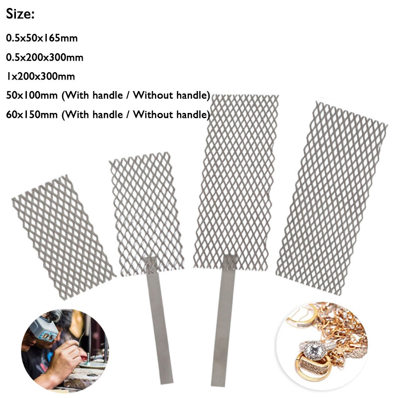 Platinized Titanium Mesh Anode Rhodium Mesh With Handle Jewelry Plating ...
