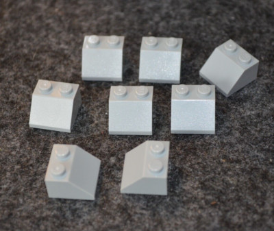 (8) 2x2 Light Gray Standard Slope Bricks ~ New Lego Parts ~ | eBay