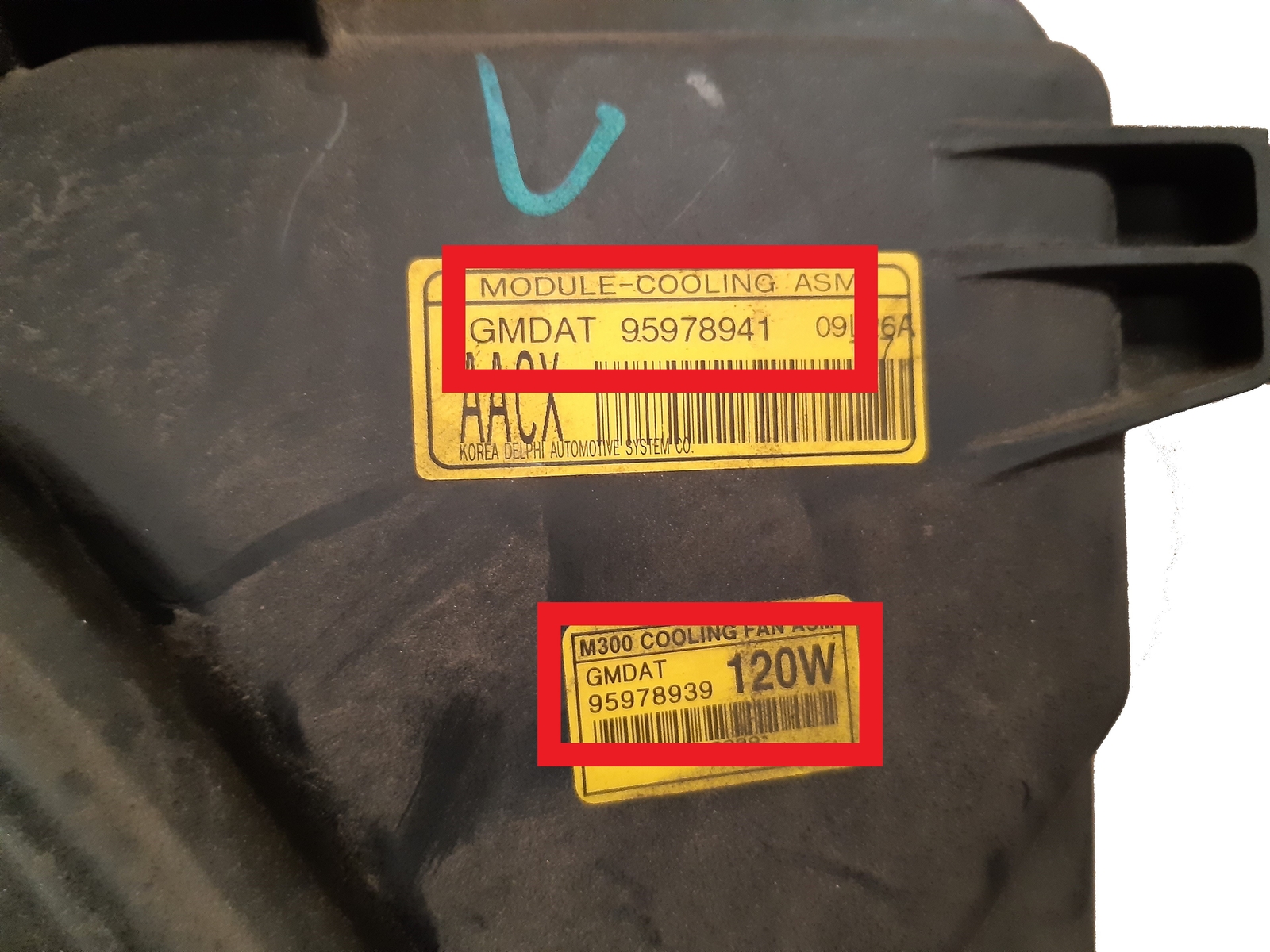 95978941 Ventilateur Électrique CHEVROLET SPARK Basis 2010 | eBay