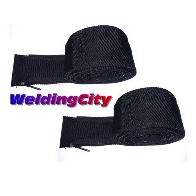 WeldingCity 2-pk Cable Cover Nylon 24' x 3" w/ Zipper TIG Welding Torch ...