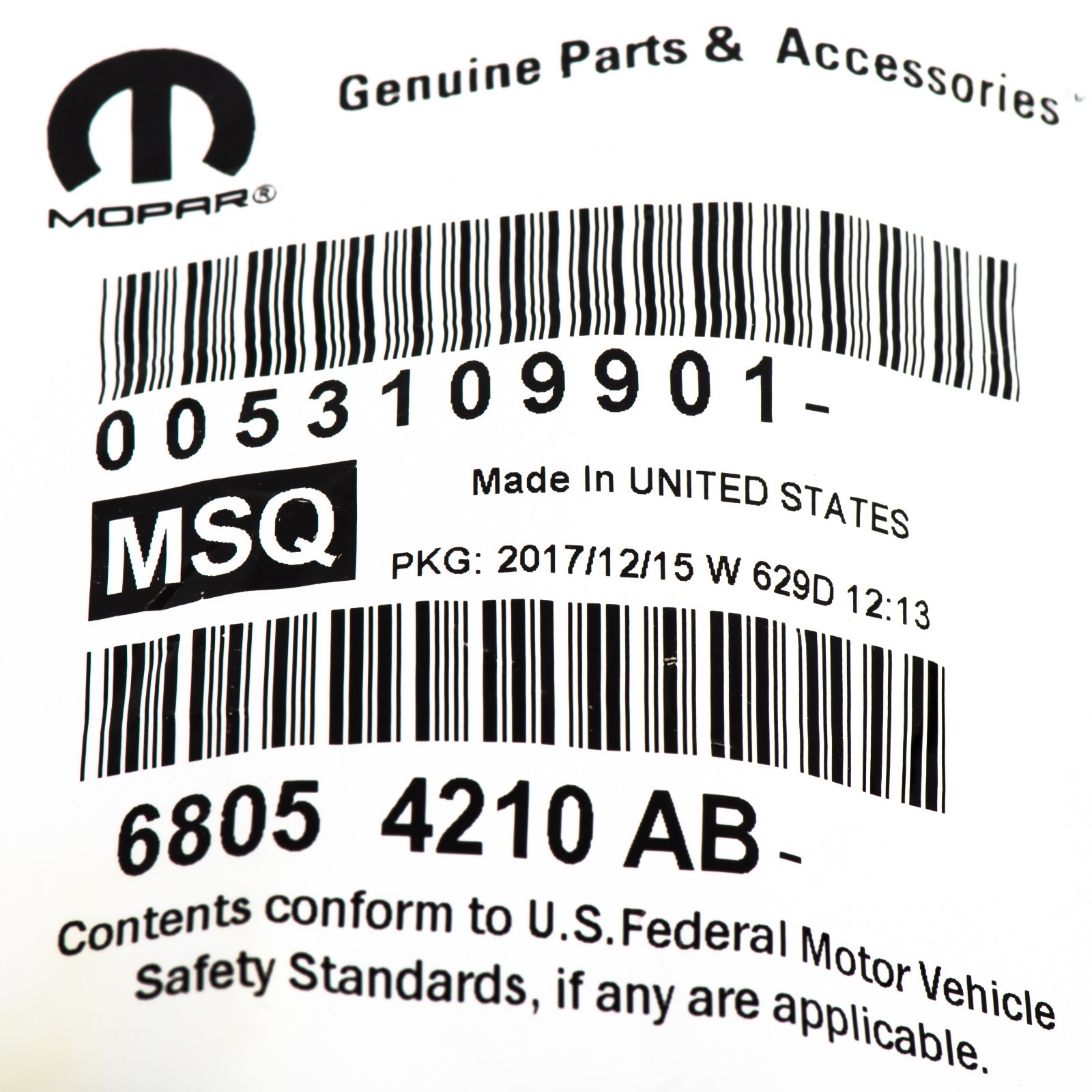 09-18 DODGE RAM 1500 2500 3500 RIGHT FENDER STOP BUMPER OEM NEW MOPAR ...