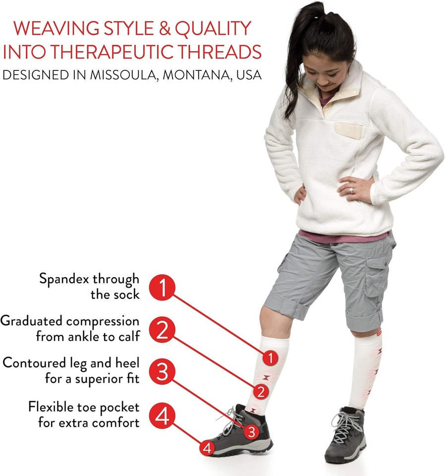 NEW Vim&Vigr Compression Socks, W10-12, Calf 13-17", 20-30mmHg, black ...