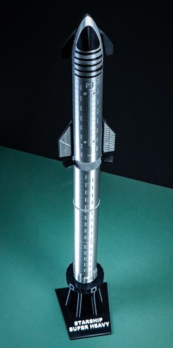 STARSHIP / SUPER HEAVY Spaceship movable parts Plastic model Space X 3D ...
