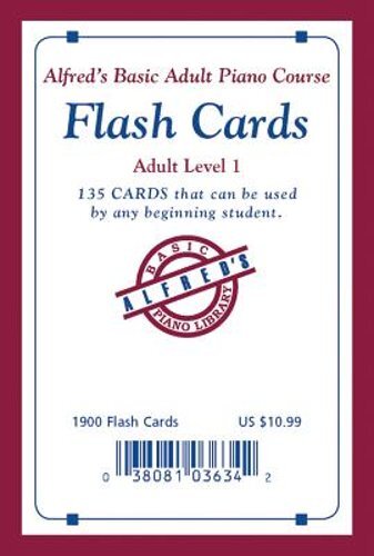 Alfred's Basic Adult Piano Course Flash Cards: Level 1, Flash Cards by ...