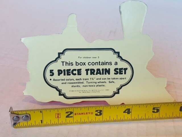 Shackman Train Set 4 Piece vtg 1983 toy case locomotive railroad ...