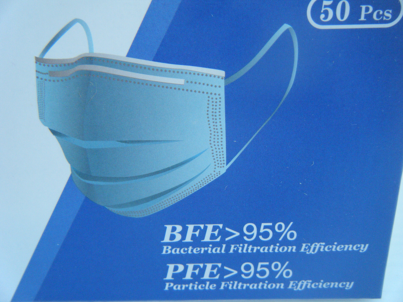 2000, 3-Layer Disposable Protective Dust and Particle MASKS. 95% BFE ...