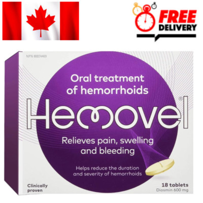 Hemovel Oral Treatment Hemorrhoids Clinically Proven Diosmin 600mg 18 ...