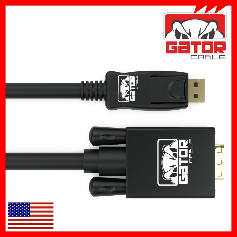 DisplayPort to VGA Cable Adapter Converter Video HDTV PC Monitor ...