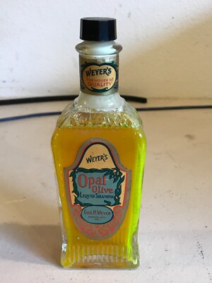 New + Sealed Vintage Geo H Weyer's Opal Olive Liquid Shampoo in glass ...