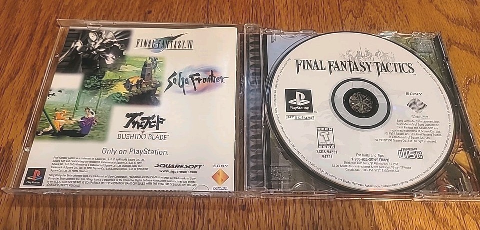 Final Fantasy Tactics PS1 Sony PlayStation 1 CIB Complete Black Label ...