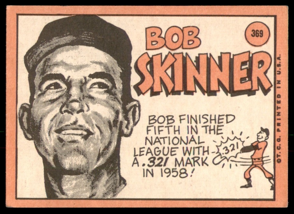 1969 TOPPS BOB SKINNER PHILADELPHIA PHILLIES #369 | eBay