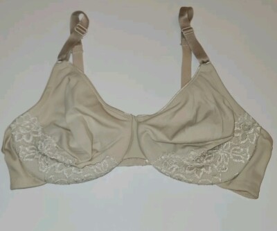 Olga Warner's Gentle Lift full coverage Bra size 40D #5001 Beige NWOT ...