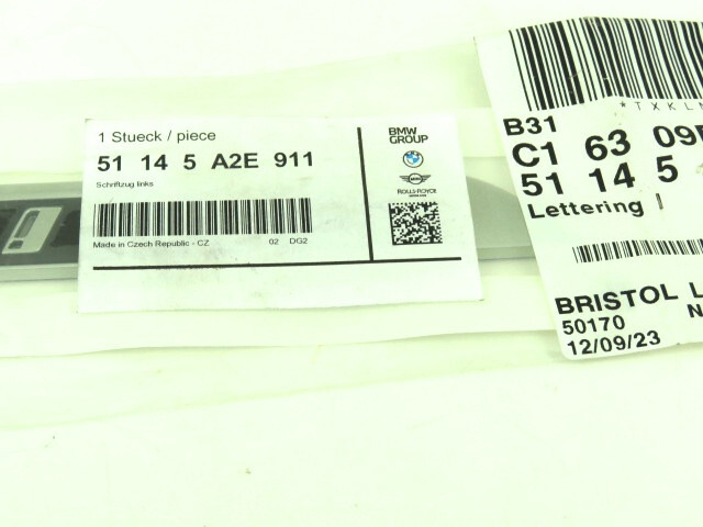 Genuine New BMW ELECTRIFIED BY I LEFT BADGE Emblem 5 Series G30 G31 ...