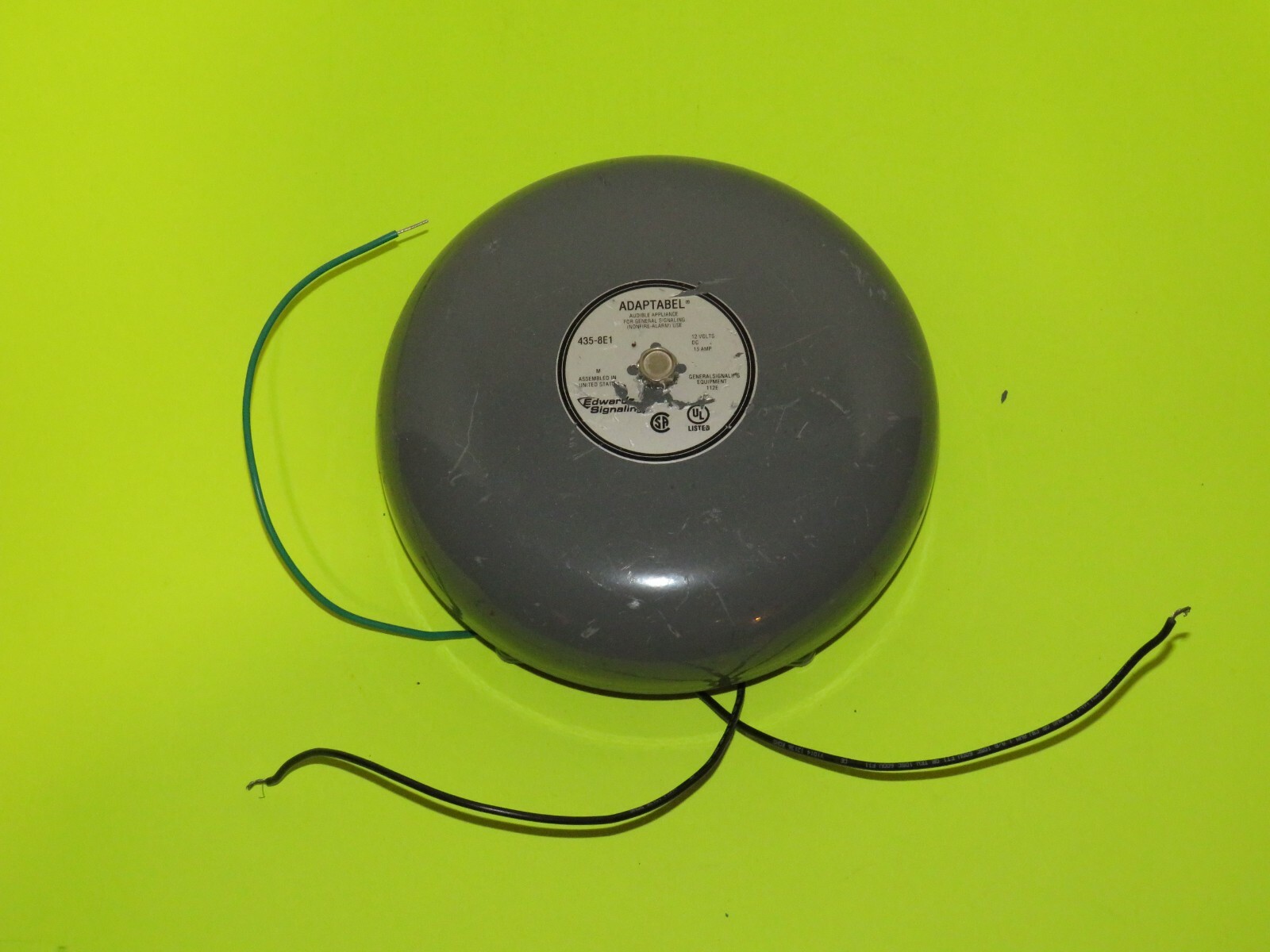 EDWARDS SIGNALING 435-8E1 ADAPTABLE DC VIBRATING BELL GRAY | eBay