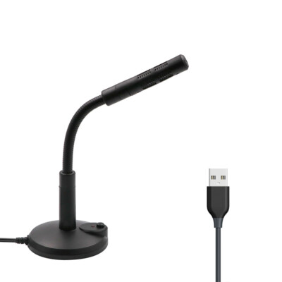 USB Desktop Microphone Mic with On Off Button Mute for Computer Laptop ...