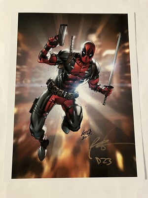 D23 Expo 2022 Exclusive Deadpool Print SIGNED ROB LEIFELD | eBay