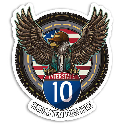 Custom US DOT Trucking Decal - Interstate 10 Sticker - 4" I-10 Sign ...
