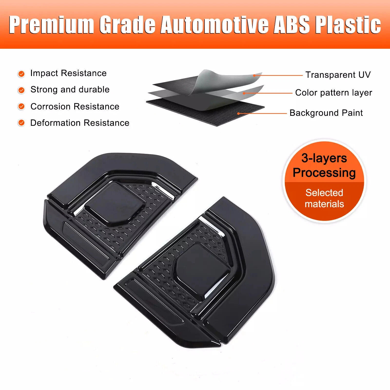 ABS Gloss Black Front Fender OVerlay Trim For Lexus GX550 / Land ...