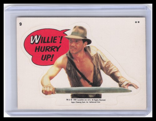 1984 Topps Indiana Jones and the Temple of Doom #9 Stickers | eBay