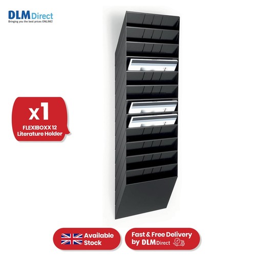 A4 Landscape Wall Mounted Document Holder with 12 Compartments for ...