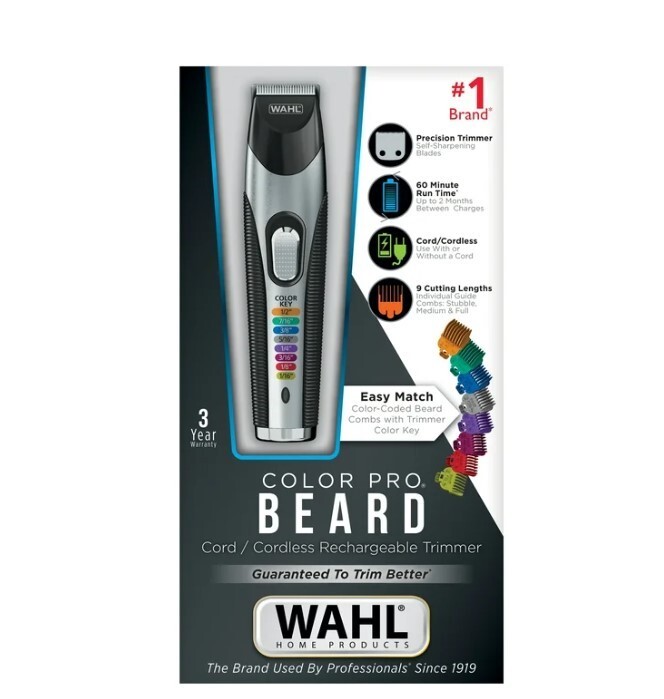 Wahl 9891-100 Color Pro Cord/Cordless Rechargeable Beard Trimmer NEW | eBay