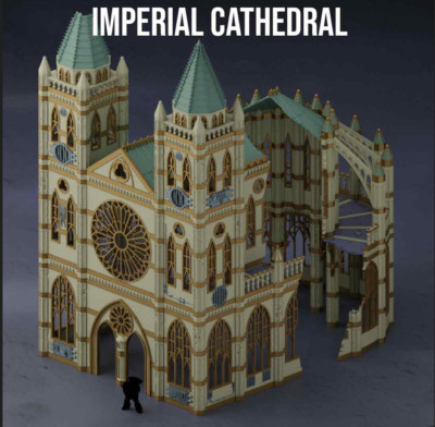 Huge Warhammer 40k Gothic cathedral - Warhammer 40k, wargaming Terrain ...