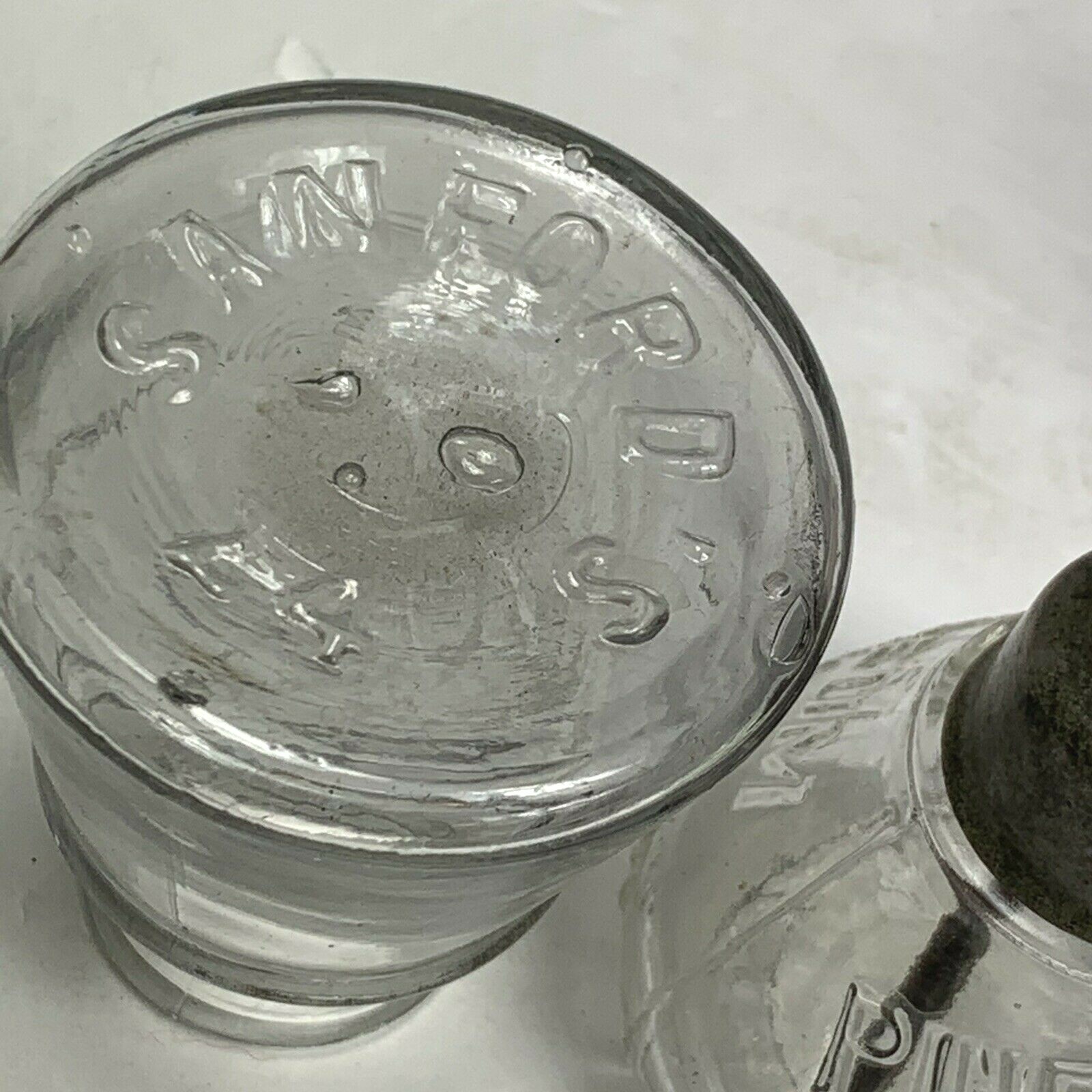 Vintage Ink Medicine Jars Bottles Pineoleum Underwoods Carters Sanfords ...