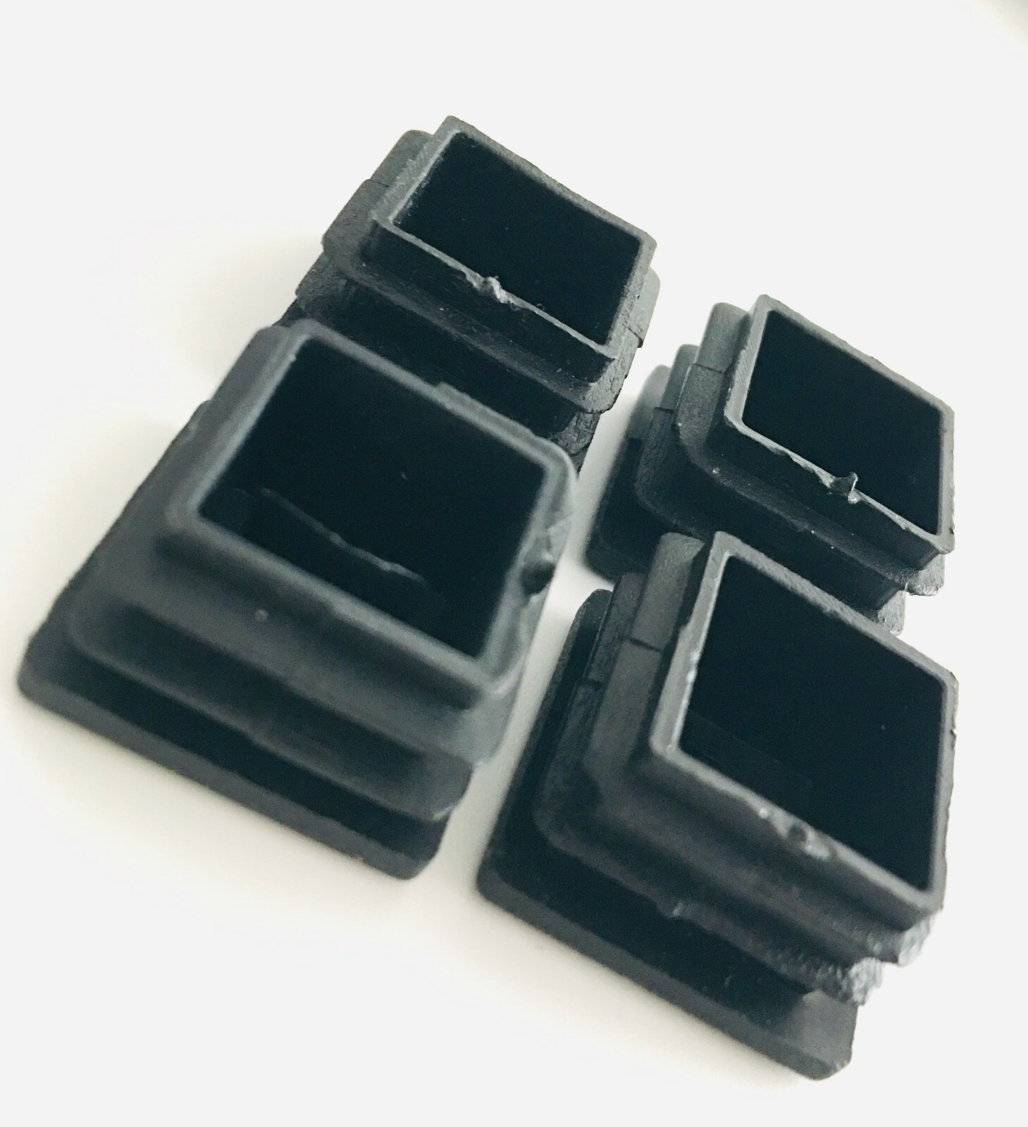 Plastic Square ROUND Table Chair Leg Feet Tube Pipe End Inserts Caps ...
