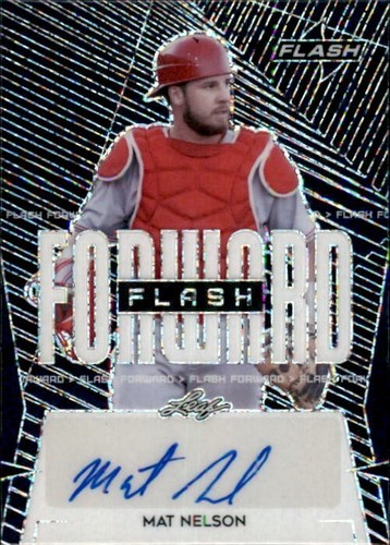 Matheu Mat Nelson 2021 Leaf Flash Forward Autograph Navy #FFMN1 /99 ...