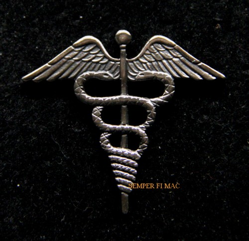 HOSPITAL CORPSMAN HM HAT LAPEL PIN UP DOC Made In US NAVY USS MARINES ...