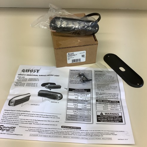 Soundoff Signa EGHST2W-12 GHOST Single Surface Mount Light Steady White ...