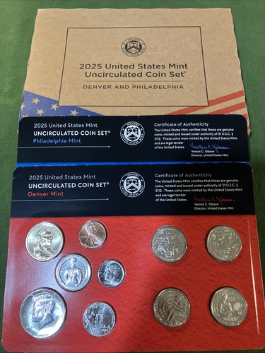 2025 United States Mint Uncirculated Coin Set P - D 20 Coins Sealed Box ...