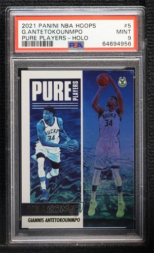 2021-22 Panini NBA Hoops - Pure Players Giannis Antetokounmpo #5 Holo ...