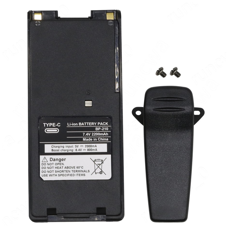 2 Pack BP-210 USB-C Battery For ICOM IC-A6 IC-A24 IC-V8 IC-V82 IC-U82 ...
