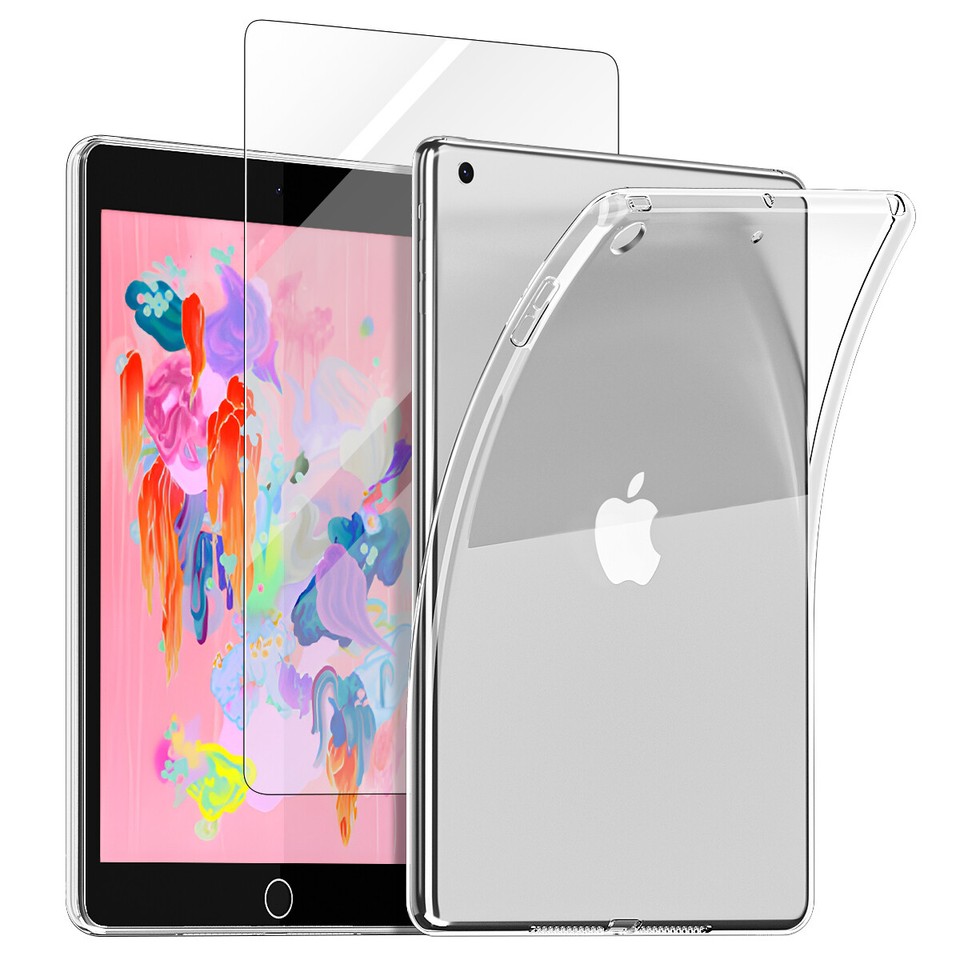 For iPad 9.7"/ Pro 10.5" 2017 Transparent Clear Silicone Soft Gel TPU ...