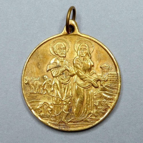 Saint Isidore the Laborer and Maria Torribia. Spain Antique Religious ...