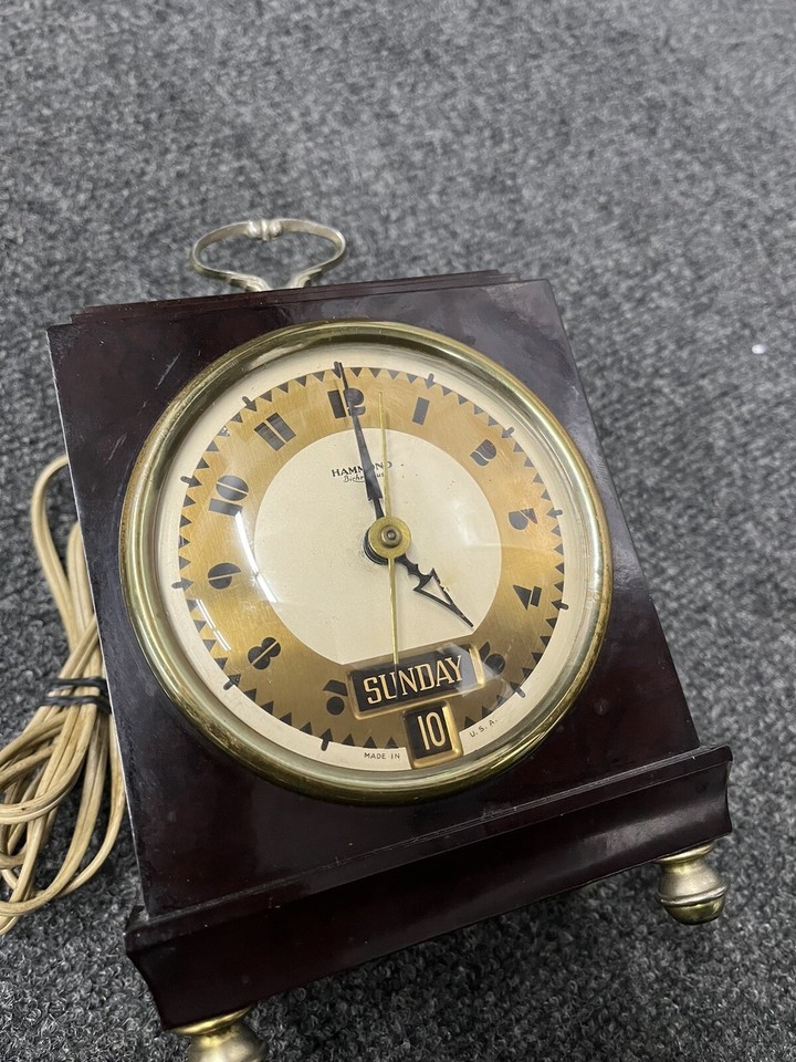 VINTAGE Hammond Bichronous Electric Calendar Clock Type No. BK-1 - As ...