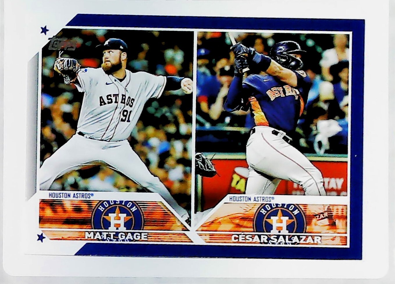 2023 Topps Update BLUE PARALLEL US318 ROOKIE COMBOS MATT GAGE CESAR ...