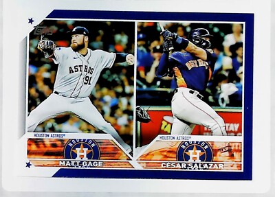 2023 Topps Update BLUE PARALLEL US318 ROOKIE COMBOS MATT GAGE CESAR ...