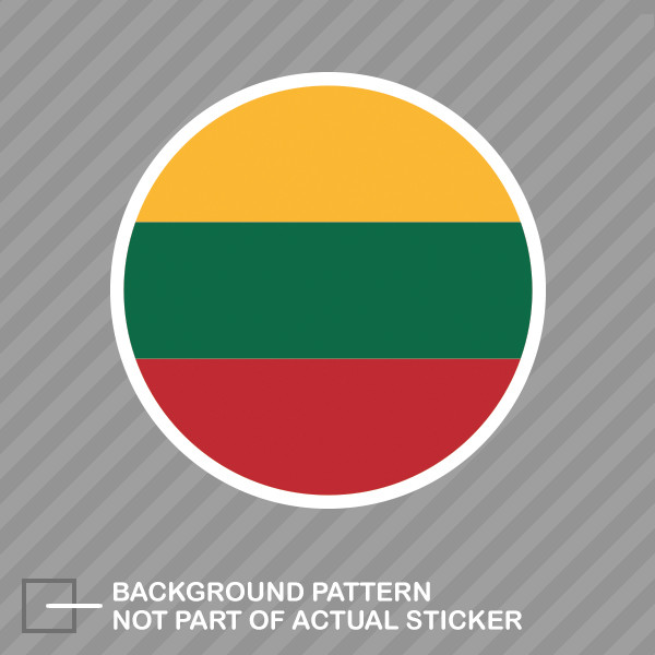 Round Lithuanian Flag Sticker Decal Vinyl Lithuania LTU LT | eBay