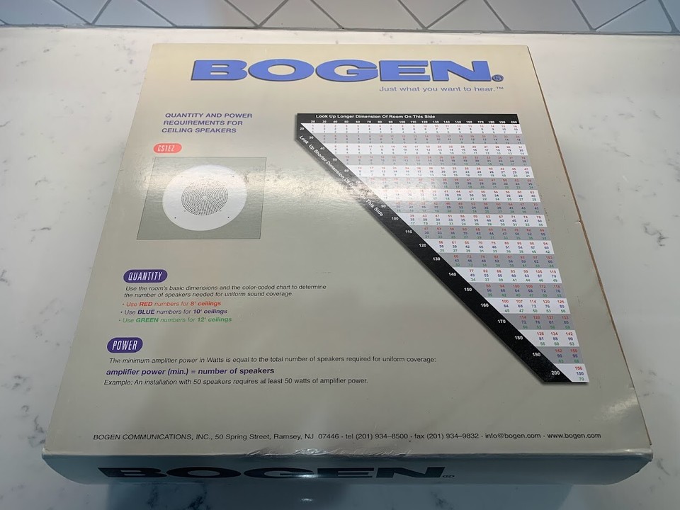 Bogen Communication CS1EZ Main / Stereo Speakers 765368481815| eBay
