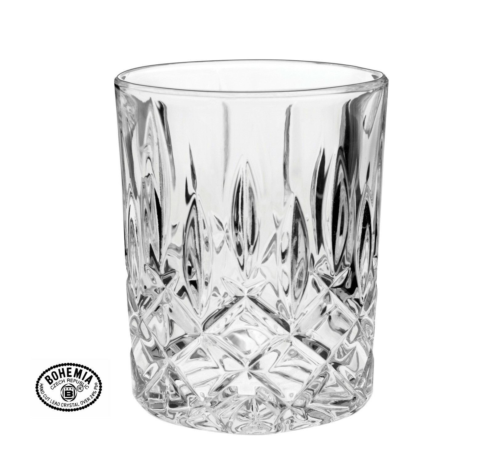 Bohemia Crystal Sheffield Whisky Tumbler Glass 270ml 6pc lead crystal ...