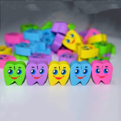 50pcs Molar Shaped Tooth Rubber Erasers Dentist Dental Clinic School ...
