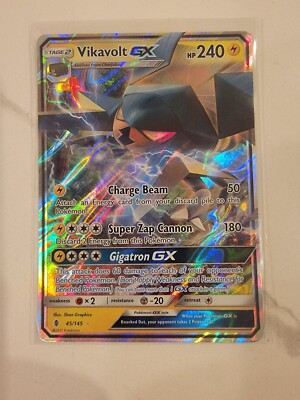 Vikavolt-GX - 45/145 Guardians Rising Ultra Rare Pokemon TCG card - NM ...