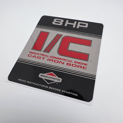 DECAL for BRIGGS & STRATTON I/C, 8 HP, Vinyl STICKER | eBay