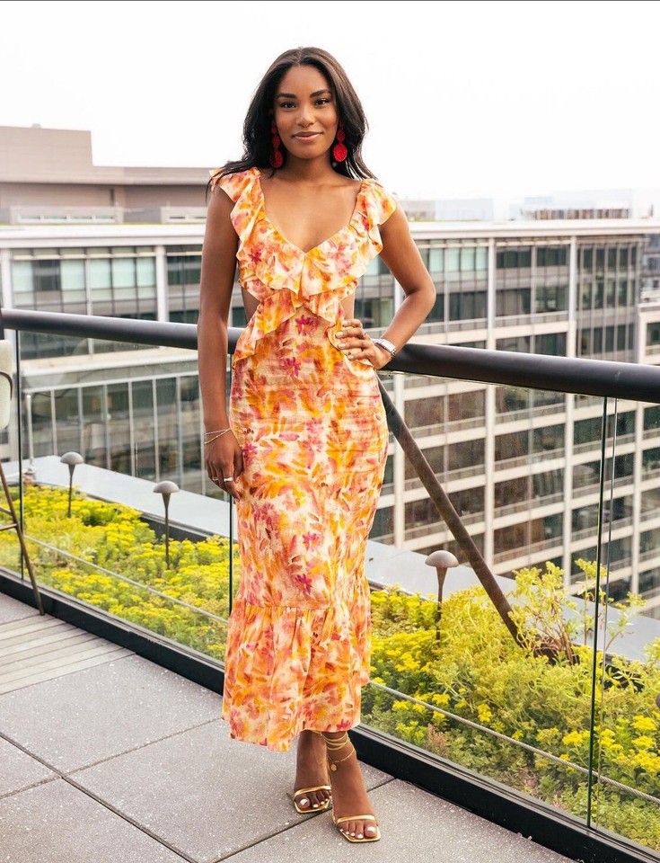 ZARA RUFFLED MIDI DRESS LINEN V-NECK SLEEVELESS NEW fw23 ALL SIZES REF ...