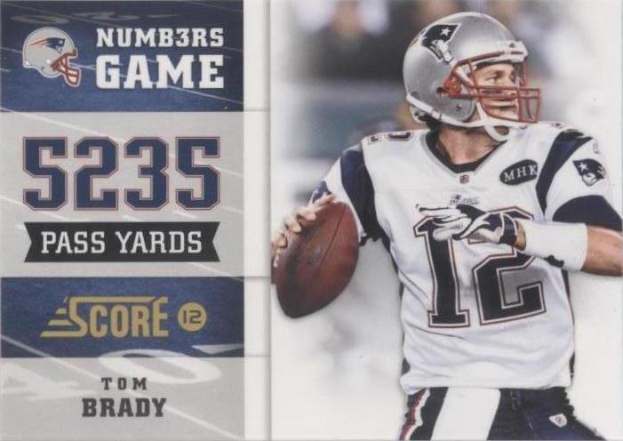 2012 Score - Numbers Game Tom Brady #10 Glossy for sale online | eBay