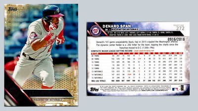 2016 Topps 272 Denard Span Gold 916/2016 Nationals OF | eBay