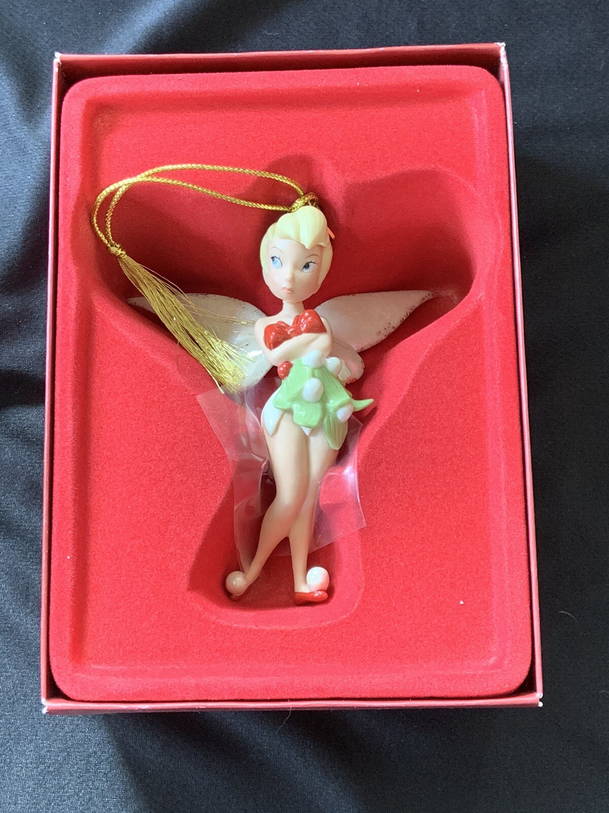 2011 Lenox Disney Tinkerbell Waiting For Her Christmas Kiss Ornament ...